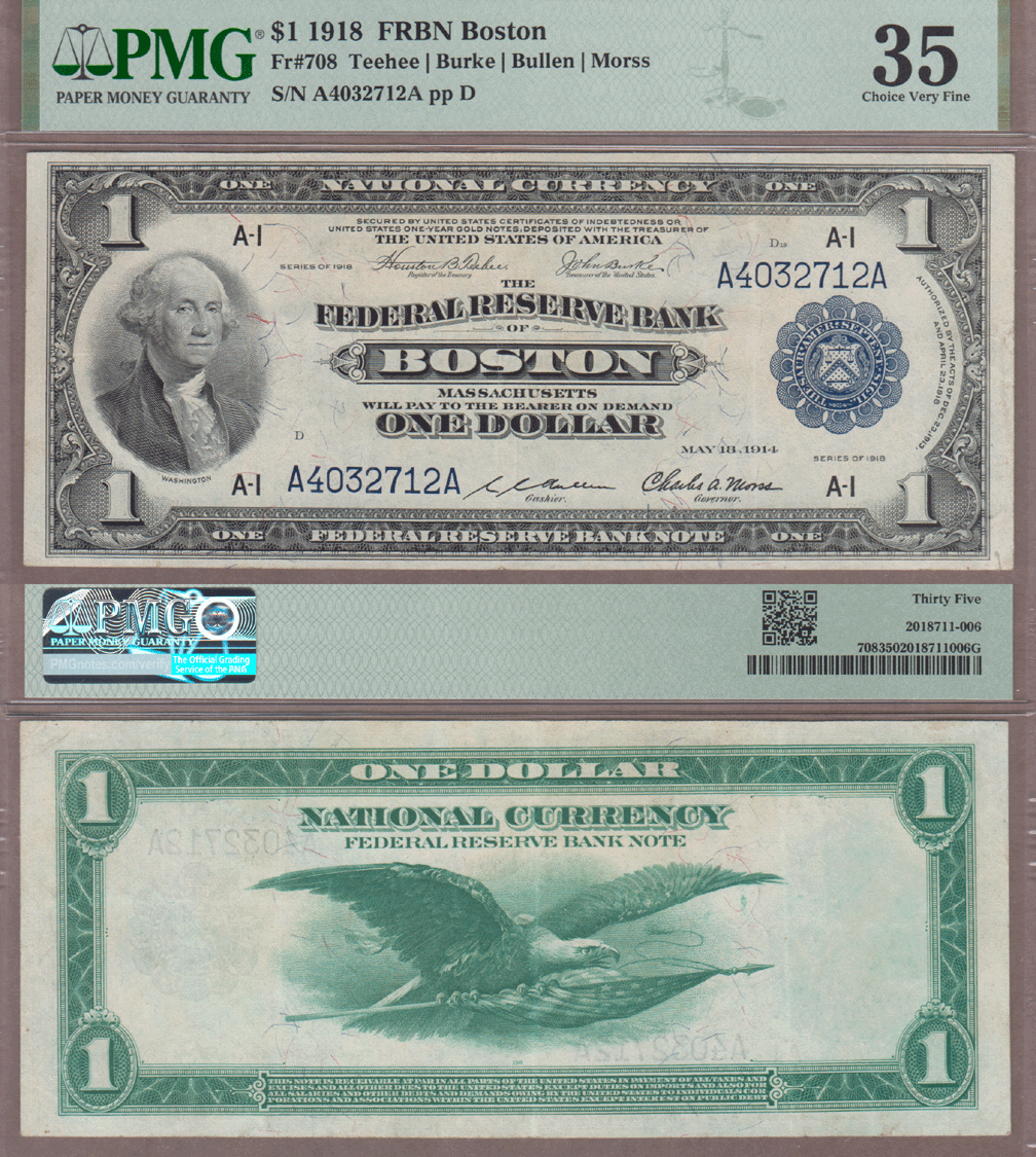 1918 $1.00 FR-708 Boston | Corpus Christi Coin & Currency